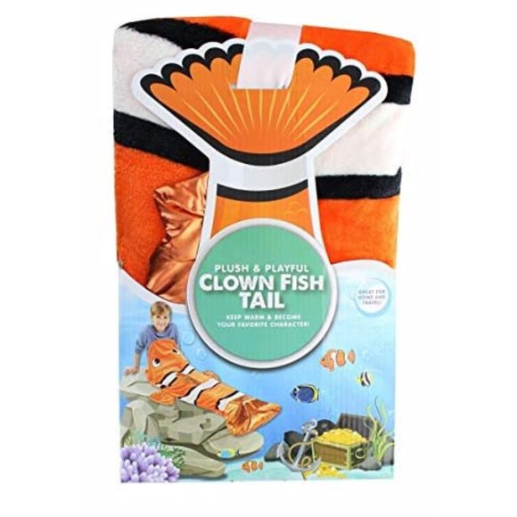 Other | Plush Playful Clown Fish Tail Blanket | Poshmark
